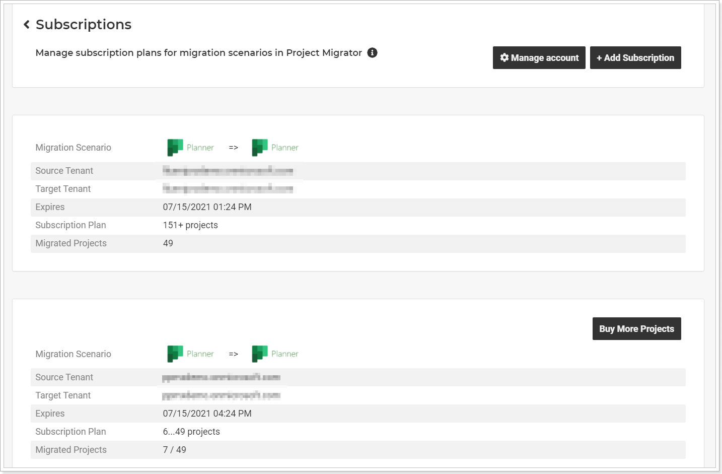 How To Add A Subscription To Project Migrator Fluentpro
