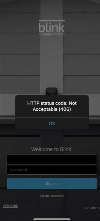 How to resolve HTTP 406 errors — Blink Support