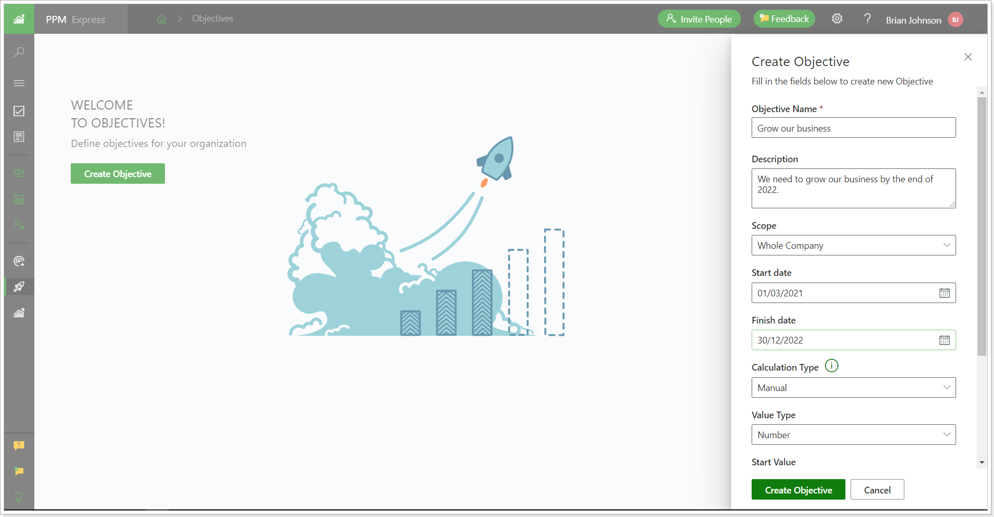 Creating And Managing Objectives And Key Results Ppm Express