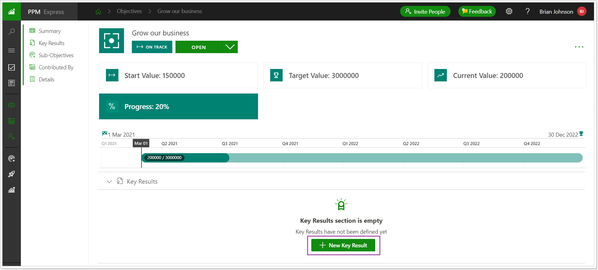 Creating And Managing Objectives And Key Results Ppm Express