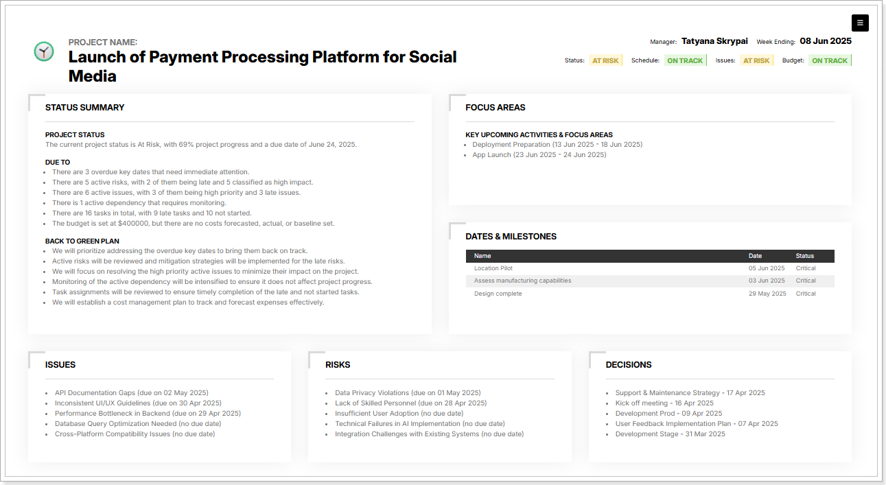 Exploring the single-page template in Project Story - PPM Express