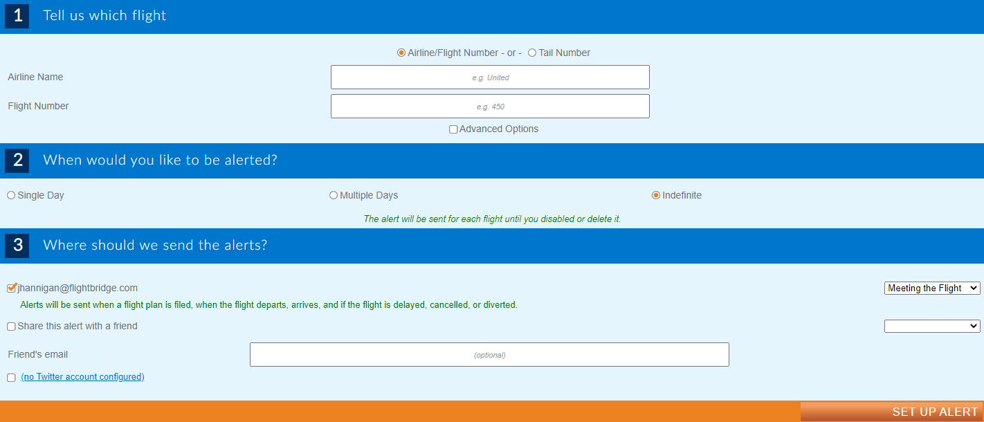 FlightAware Integration - Operator Users - FlightBridge