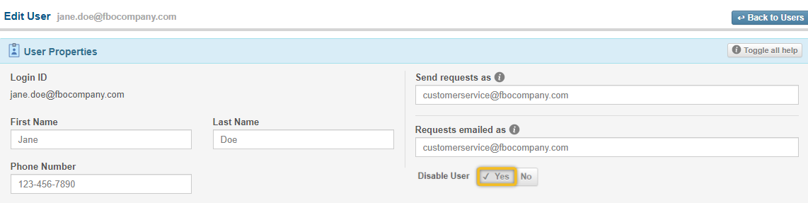 Add, Disable and Delete a User Login - FBO Users - FlightBridge