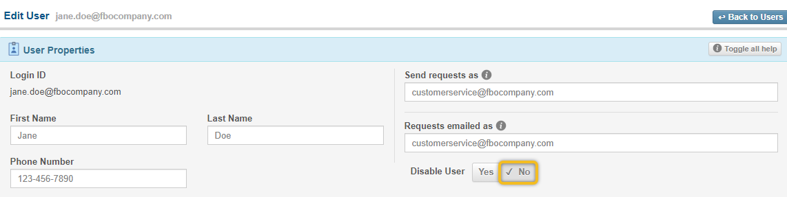 Add, Disable and Delete a User Login - FBO Users - FlightBridge