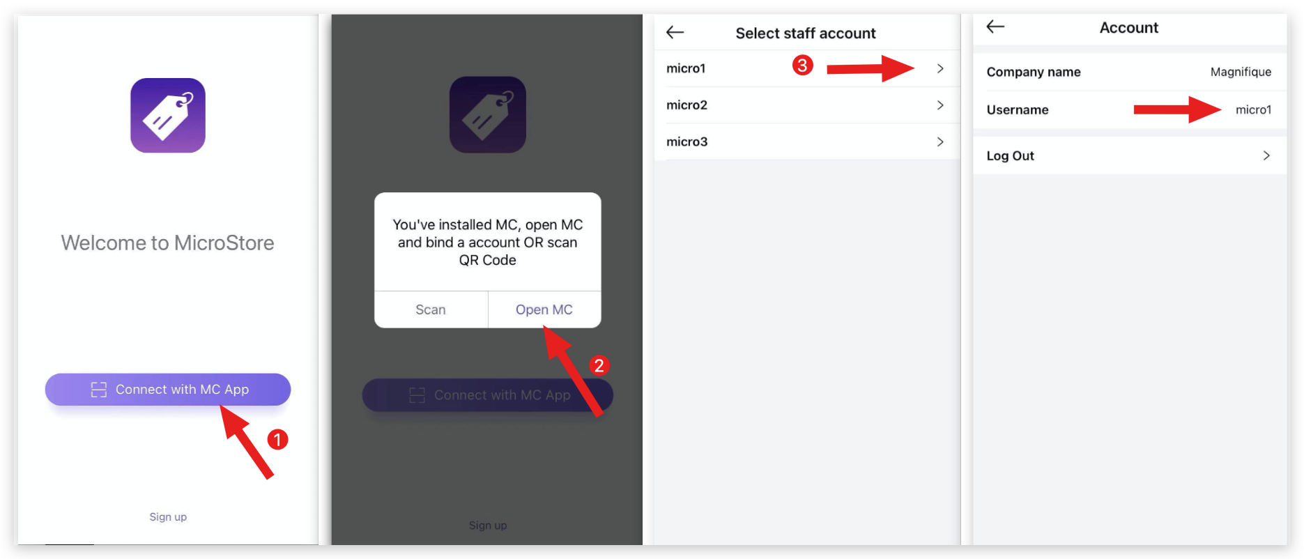How to bind MS Manager account and log in? - MC App