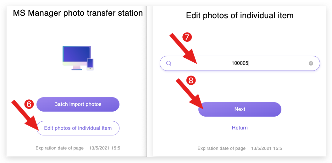 How to upload multiple images by individual item via computer on MC Web ...