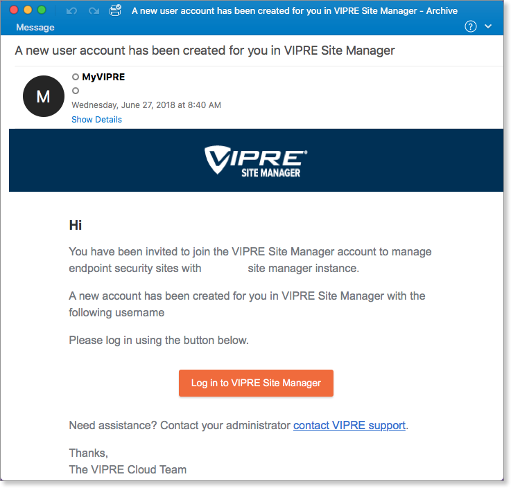 Manage Users - VIPRE Security