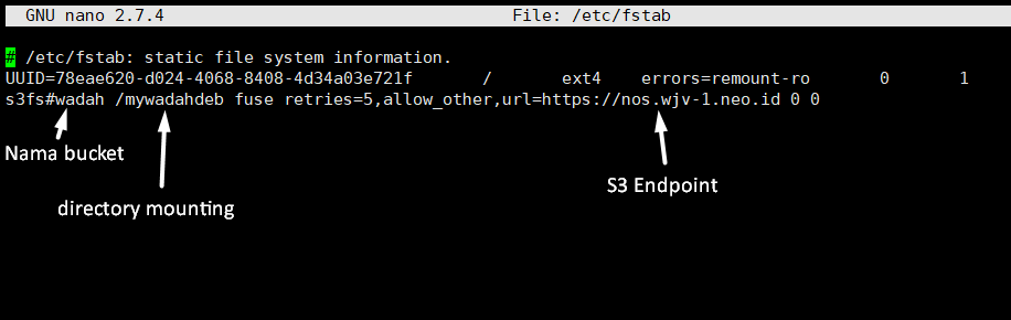 Backups Using s3fs on NEO Object Storage in Debian 9 and Ubuntu 16.04 ...