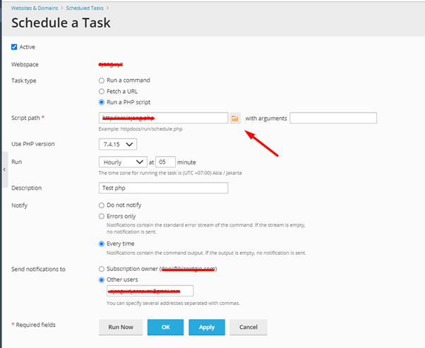 Implementasi Schedule Task pada Control Panel Plesk - Biznet Gio Nusantara