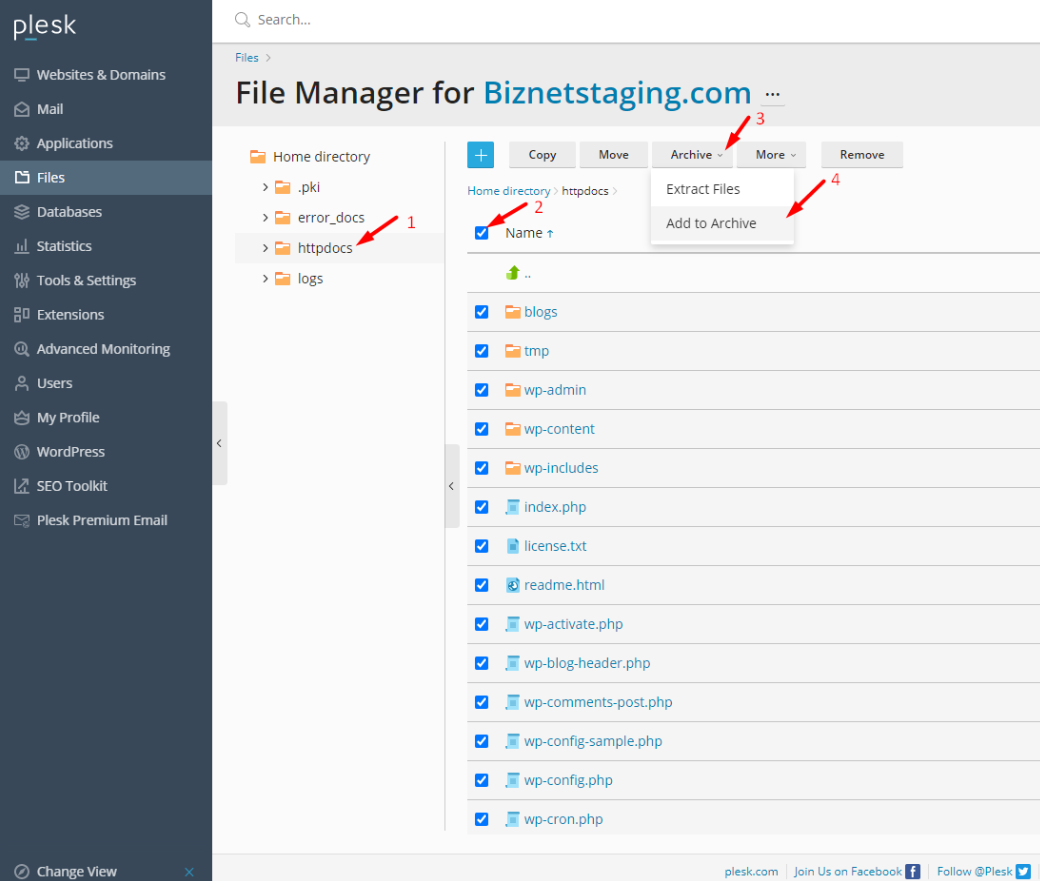 Cara Download File Website Pada Plesk - Biznet Gio Nusantara