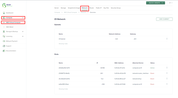 Menghapus Port, Subnet, Network, Router dan Instance di Neo Cloud ...