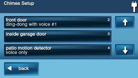 GC2 Panel - Adjust Chime / Voice Settings - Alder