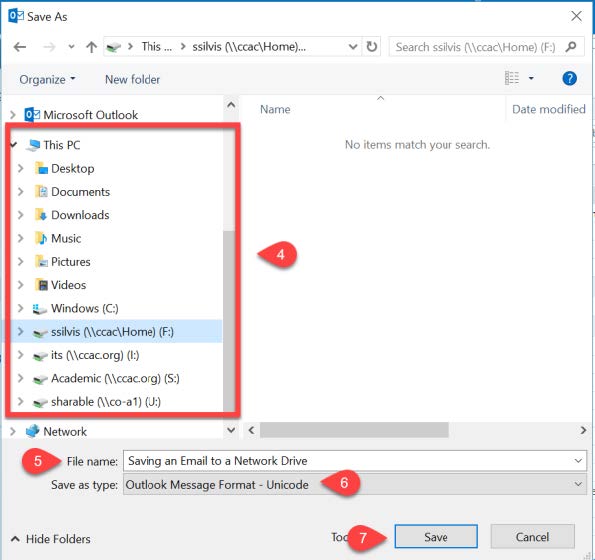 Saving an Email in Outlook - CCAC's Help Center