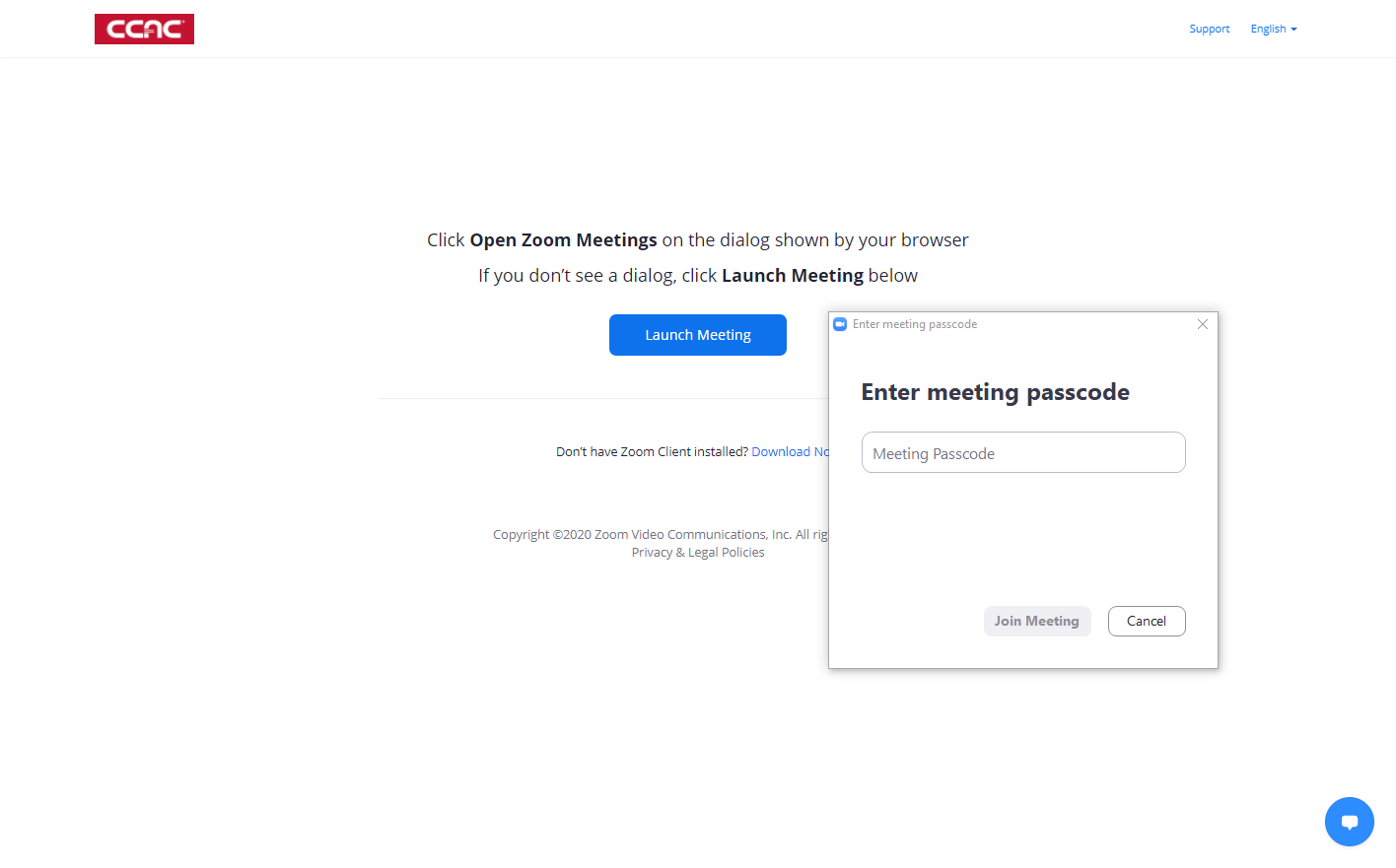 Joining a Zoom meeting - CCAC's Help Center