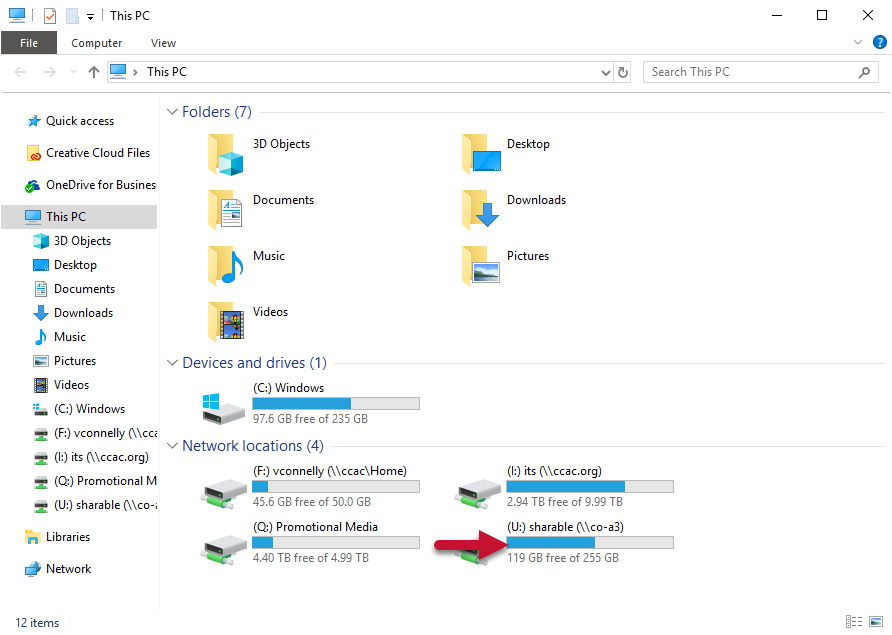 U Drive (Shared Drive) - CCAC's Help Center