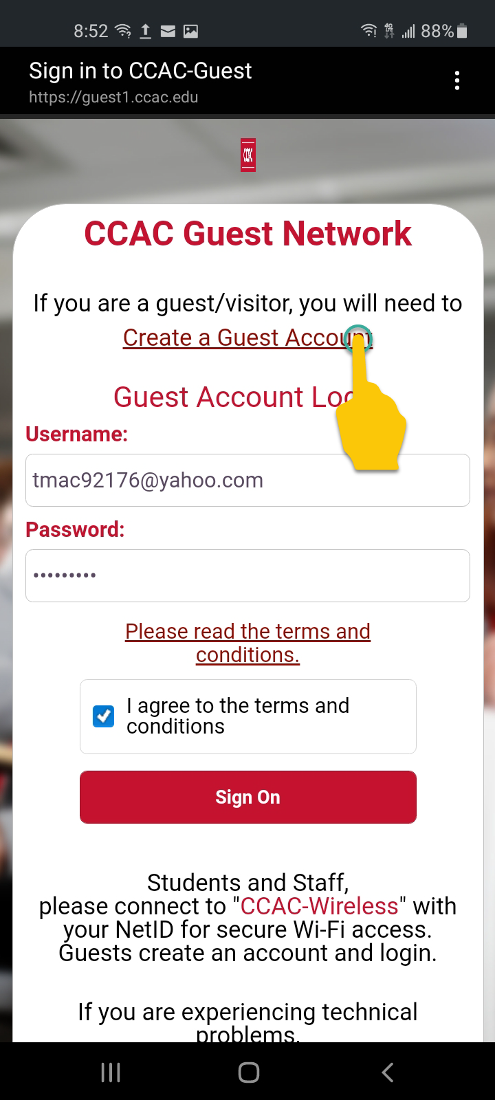 Connecting to CCAC-Guest Wi-Fi - CCAC's Help Center