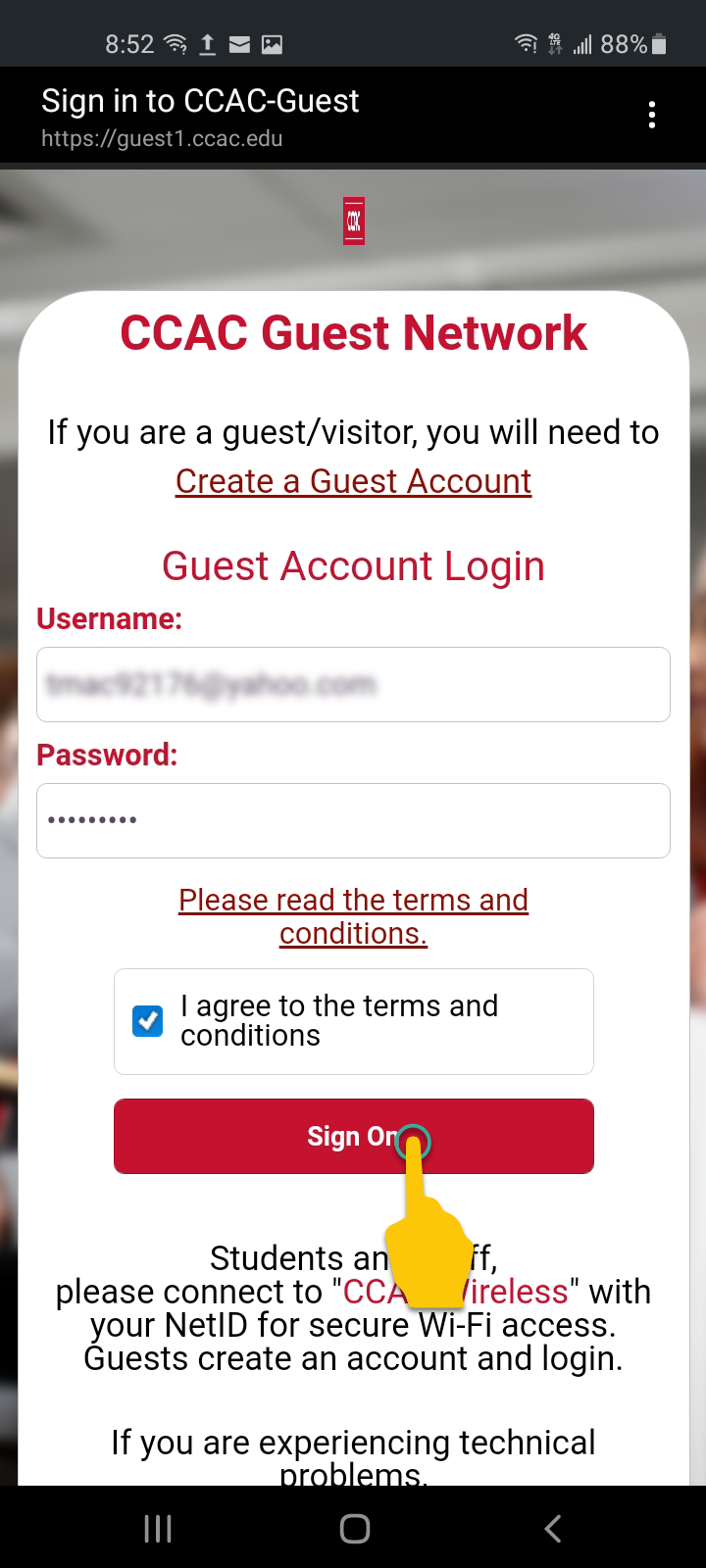 Connecting to CCAC-Guest Wi-Fi - CCAC's Help Center