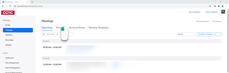 Viewing the Registrants from registration in a Zoom meeting - CCAC's ...