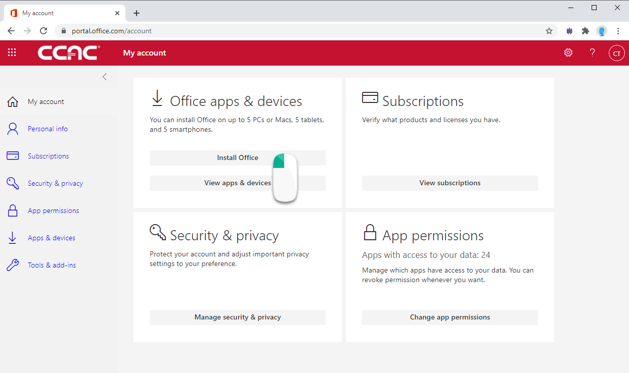 Downloading and Installing Microsoft 365 (Office) - CCAC's Help Center