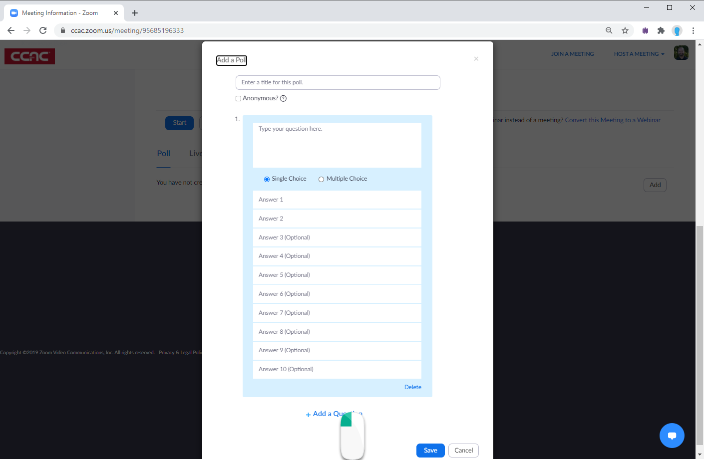 Adding a Poll to a Zoom meeting - CCAC's Help Center