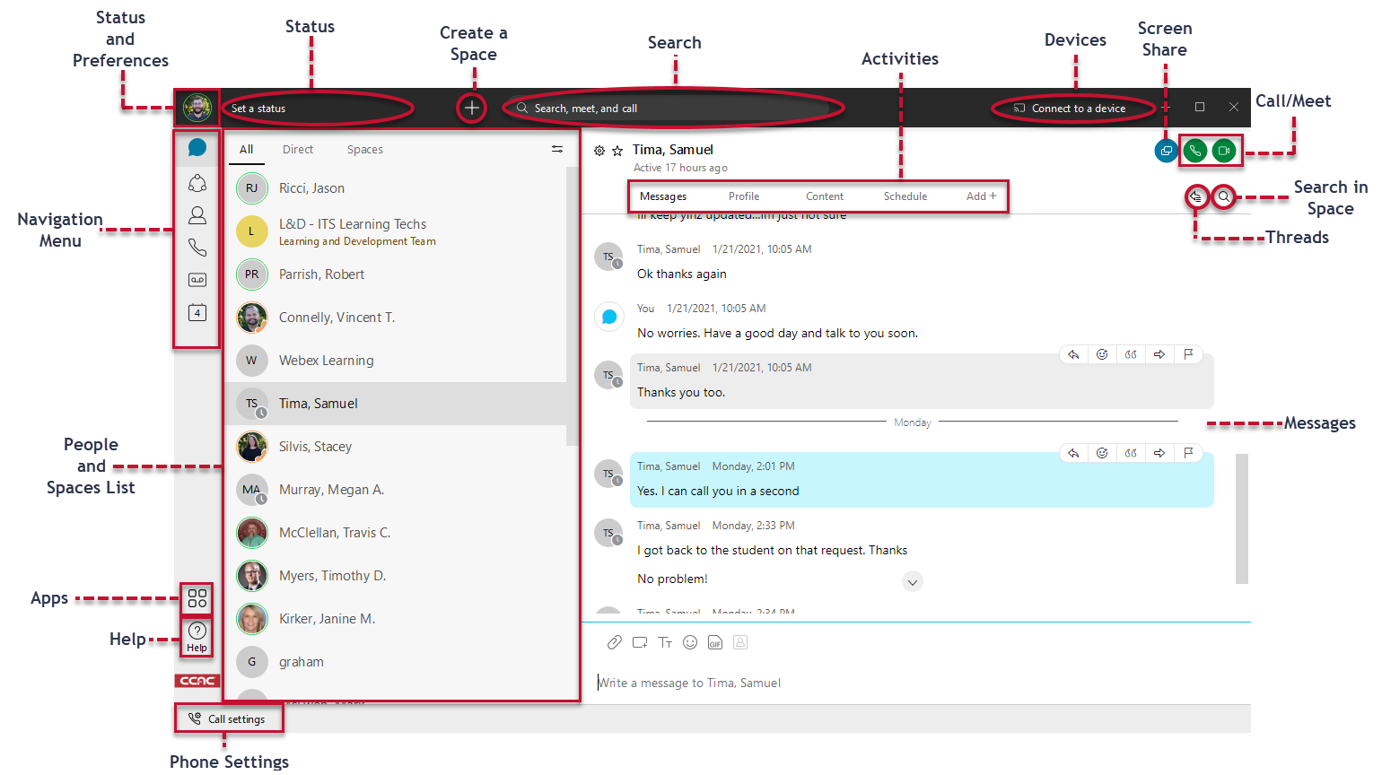 Identification of Webex Interface - CCAC's Help Center