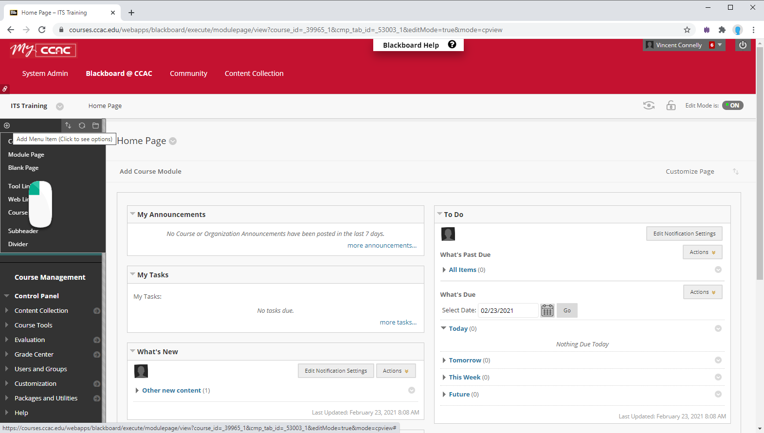 Adding Examity to a Blackboard Course - CCAC's Help Center