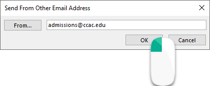 Adding an email address to the From field in Outlook - CCAC's Help Center