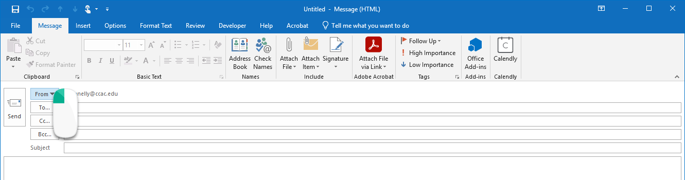 Adding An Email Address To The From Field In Outlook CCAC s Help Center