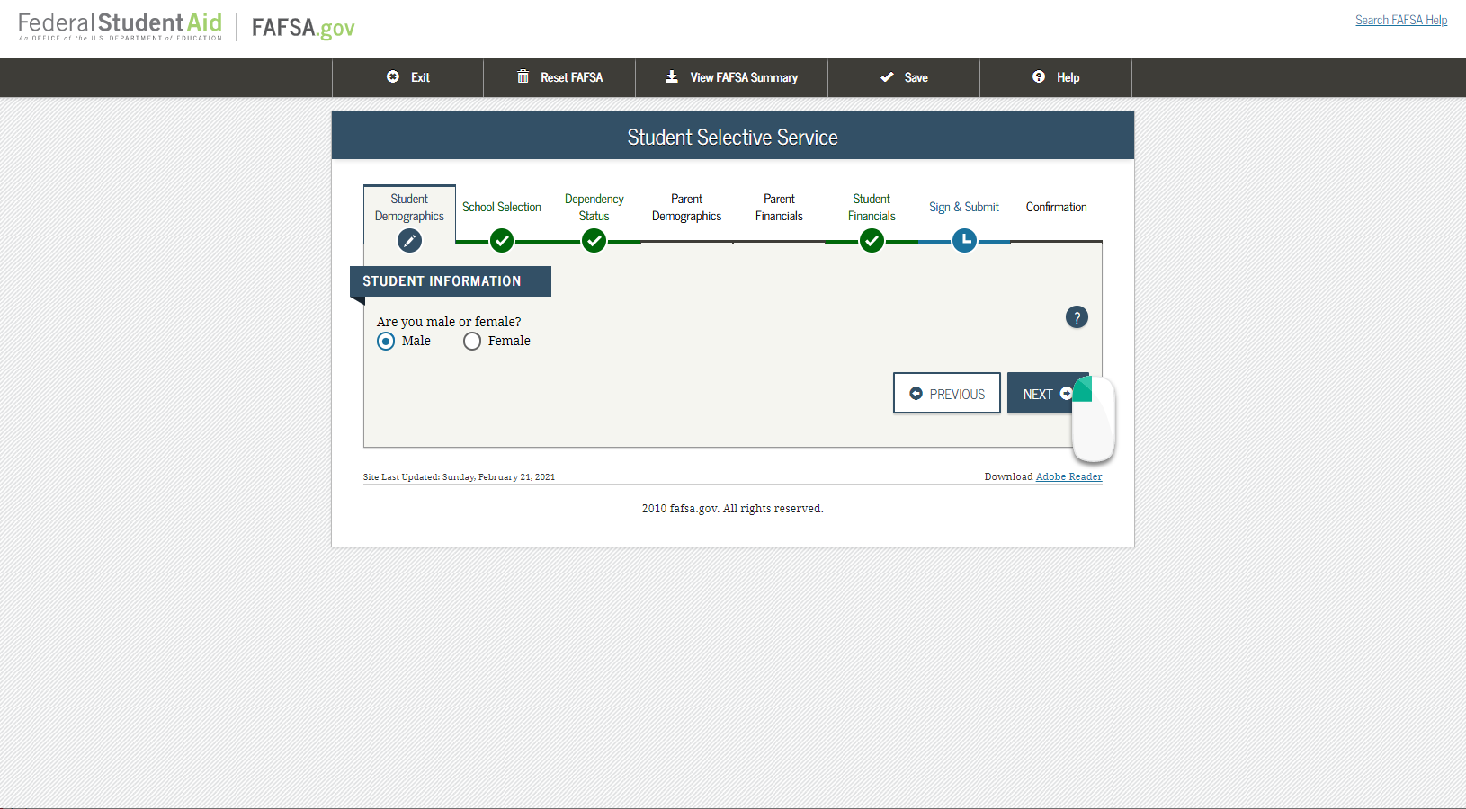 Entering Selective Service Information in the FAFSA Application - CCAC ...
