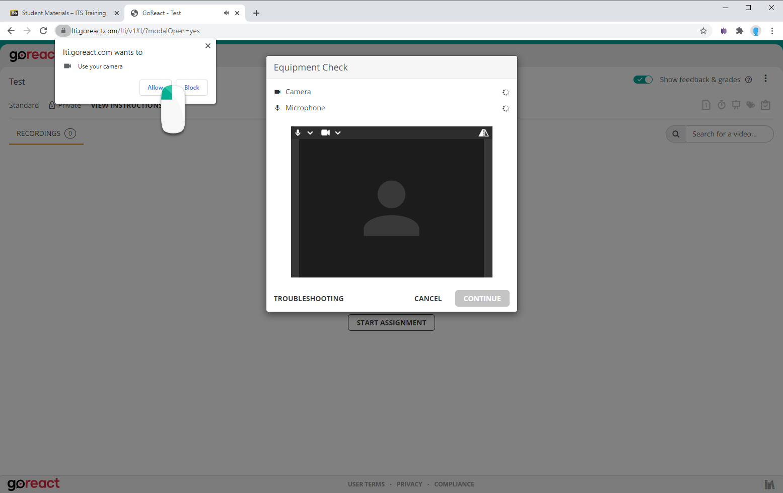 GoReact Guide for Student - Getting Started - CCAC's Help Center