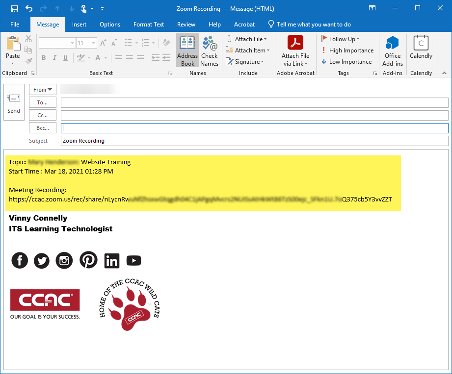 Zoom Meetings Advanced Guide (from your computer) - CCAC's Help Center