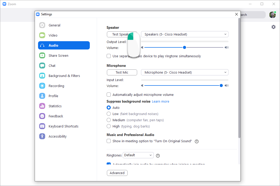 Adjusting your Audio and Video settings in Zoom - CCAC's Help Center