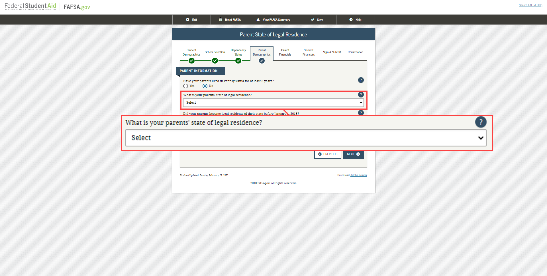Entering Parent Demographics on the FAFSA - CCAC's Help Center