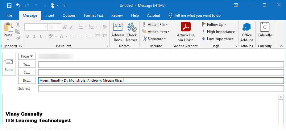 Sending a Mass Email Using a List of Emails from Outlook - CCAC's Help ...