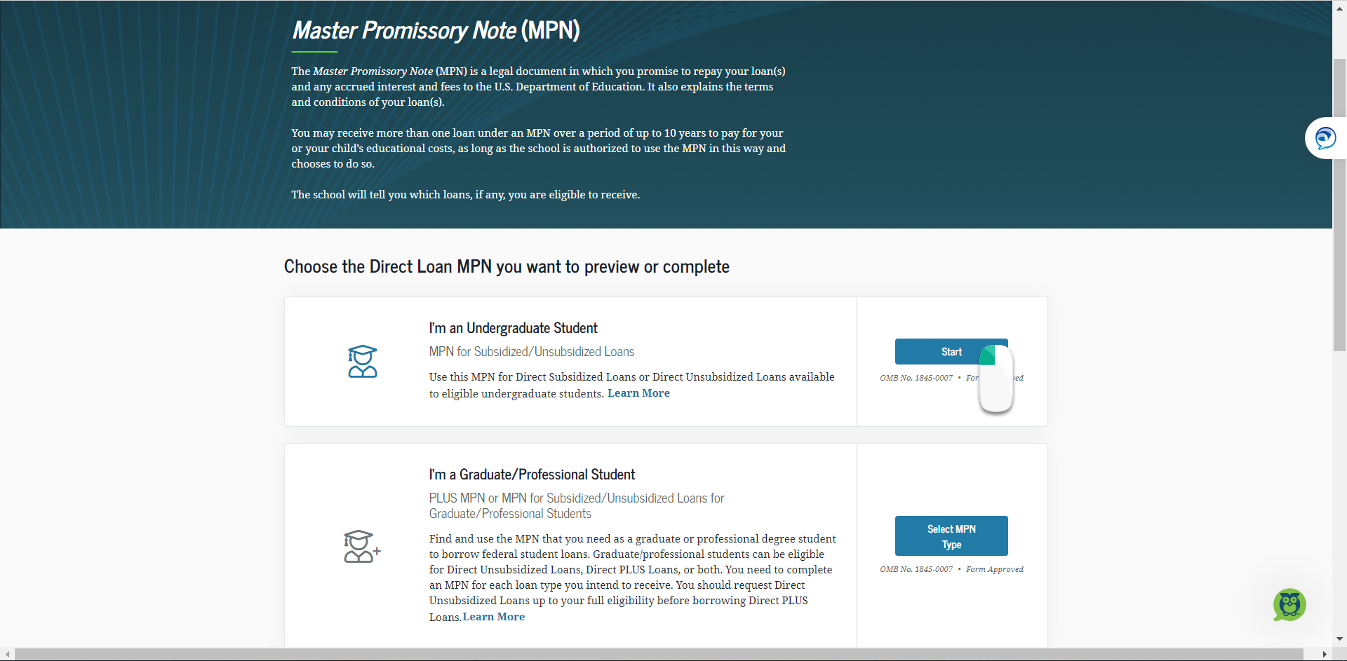 Completing your Master Promissory Note (MPN) - CCAC's Help Center