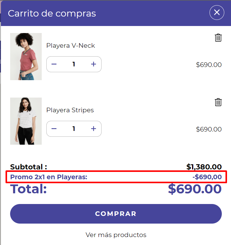 ¿Cómo ofrecer promociones de 3x2 y 2x1? - Tiendanube