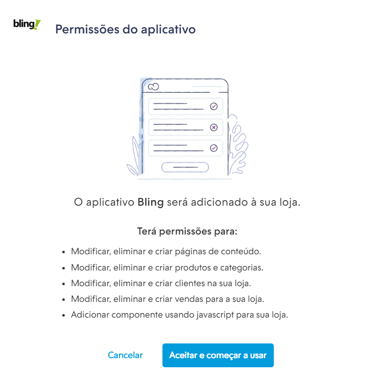 Como instalar o aplicativo Bling em minha loja?