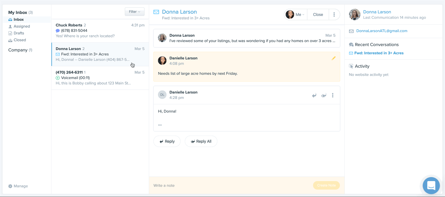 Inbox Overview – Follow Up Boss - Help Center