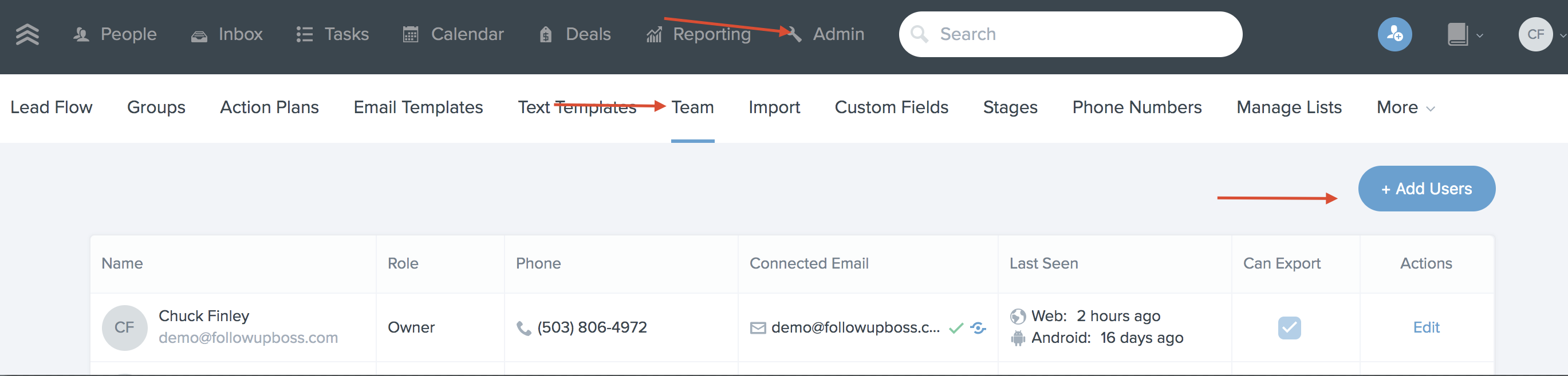Inviting your Team + Team Management – Follow Up Boss - Help Center