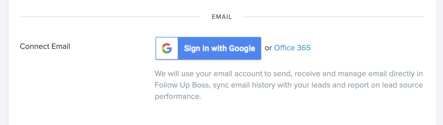 Team Inbox: Connect an Email – Follow Up Boss - Help Center