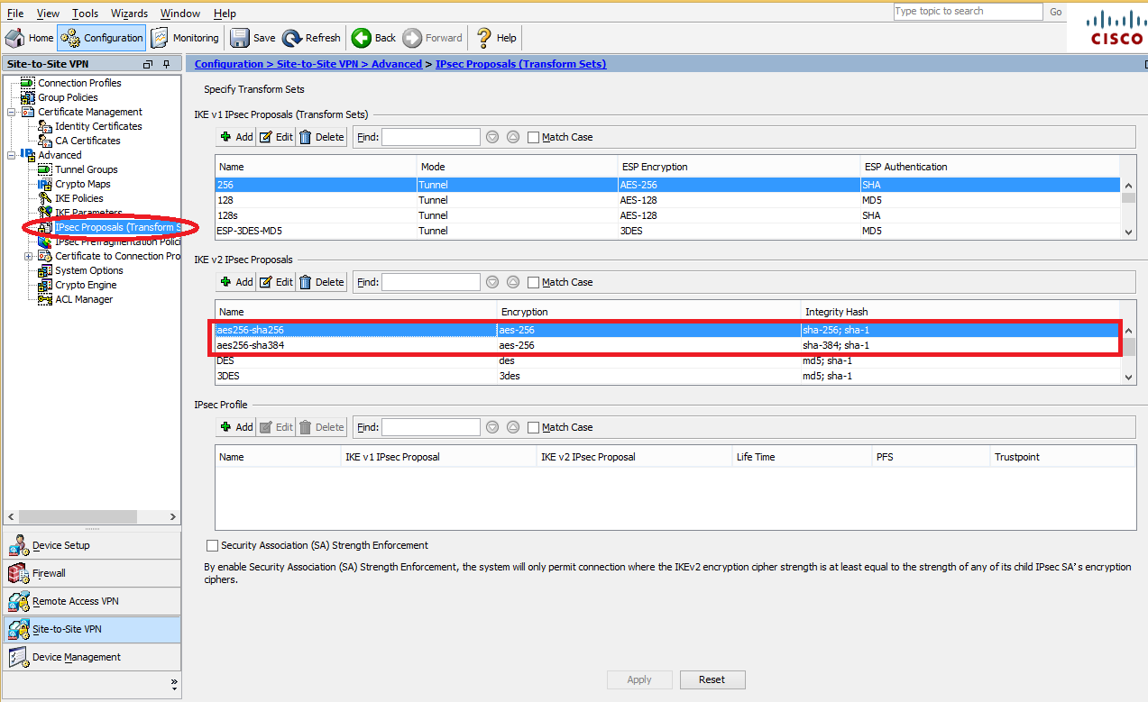 Configure IPSec site-to-site VPN: BRC - Axcient