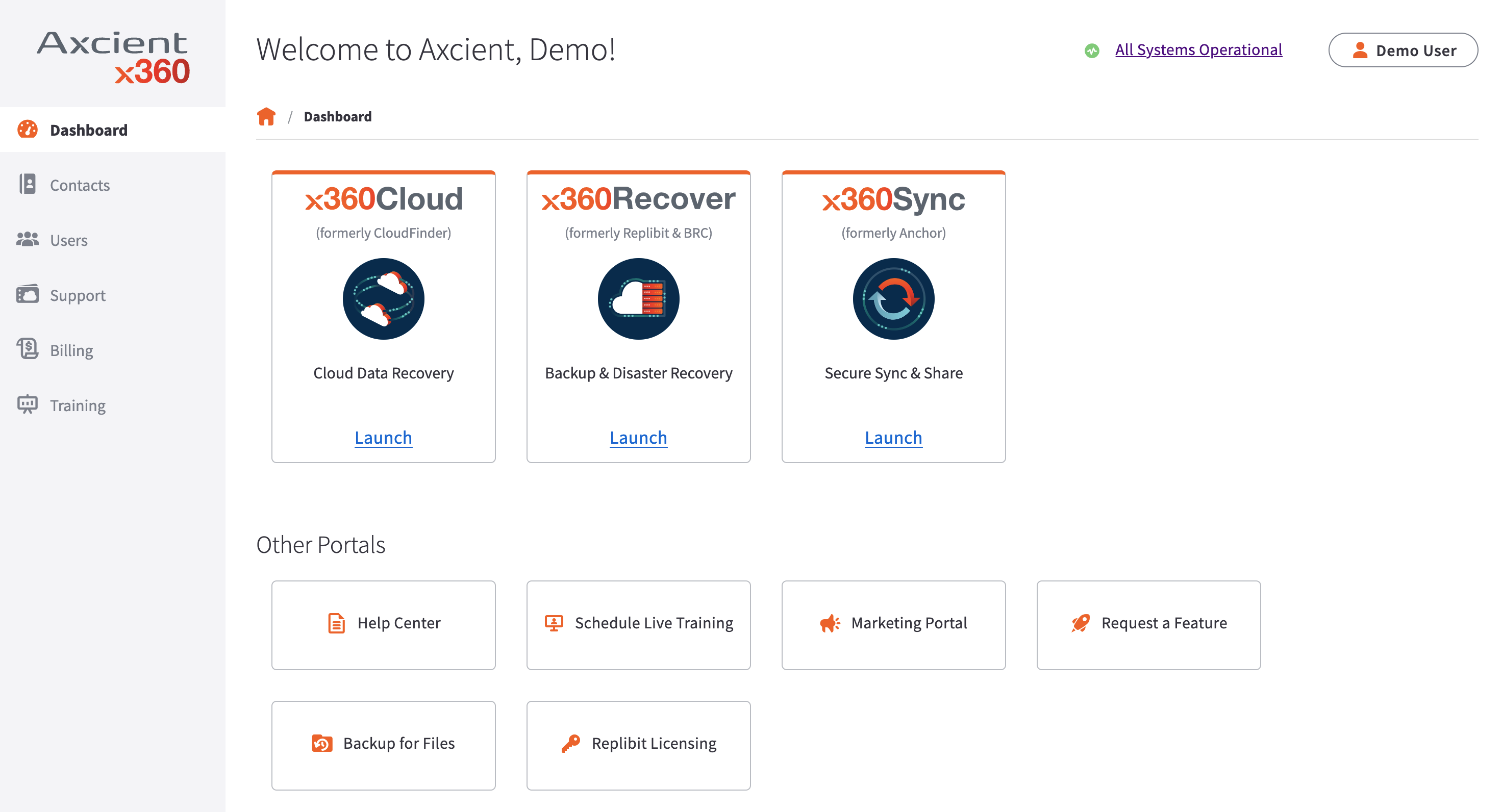 Navigate - x360Portal - Axcient