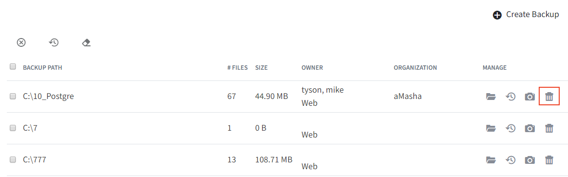 Manage backups - x360Sync - Axcient