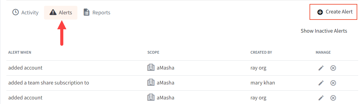 Create activity alerts - x360Sync - Axcient