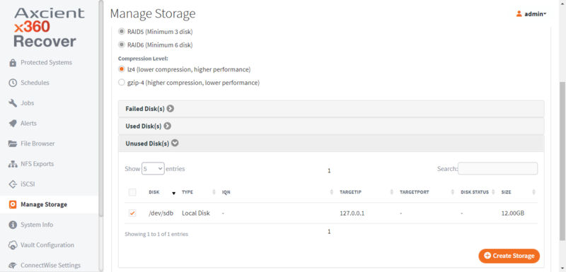1b. Appliances: Configure and manage - Axcient