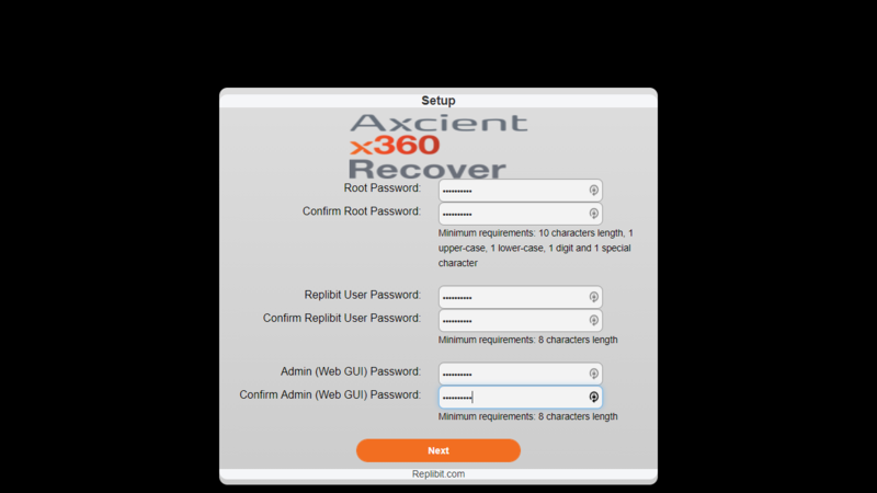 1b. Appliances: Configure and manage - Axcient