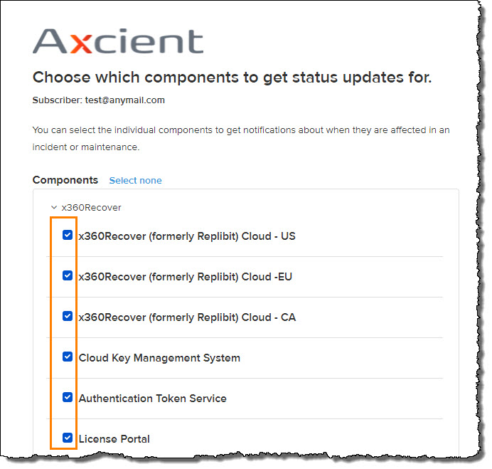 How To Subscribe to Axcient Status Updates - Axcient