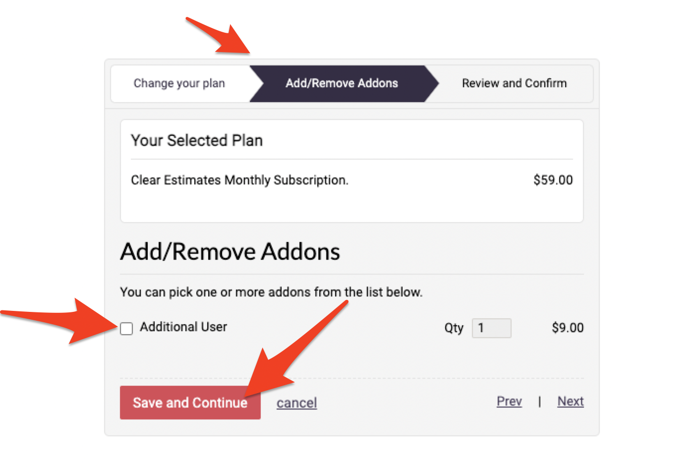 How to Upgrade or Change Your Subscription - Clear Estimates