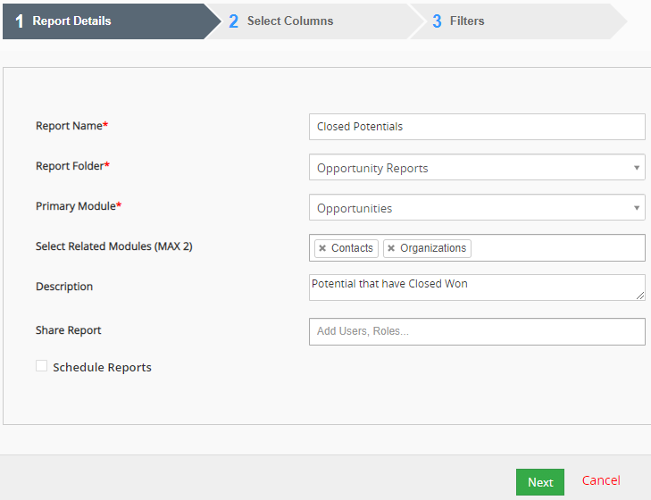 Tabular Reports | automateCRM