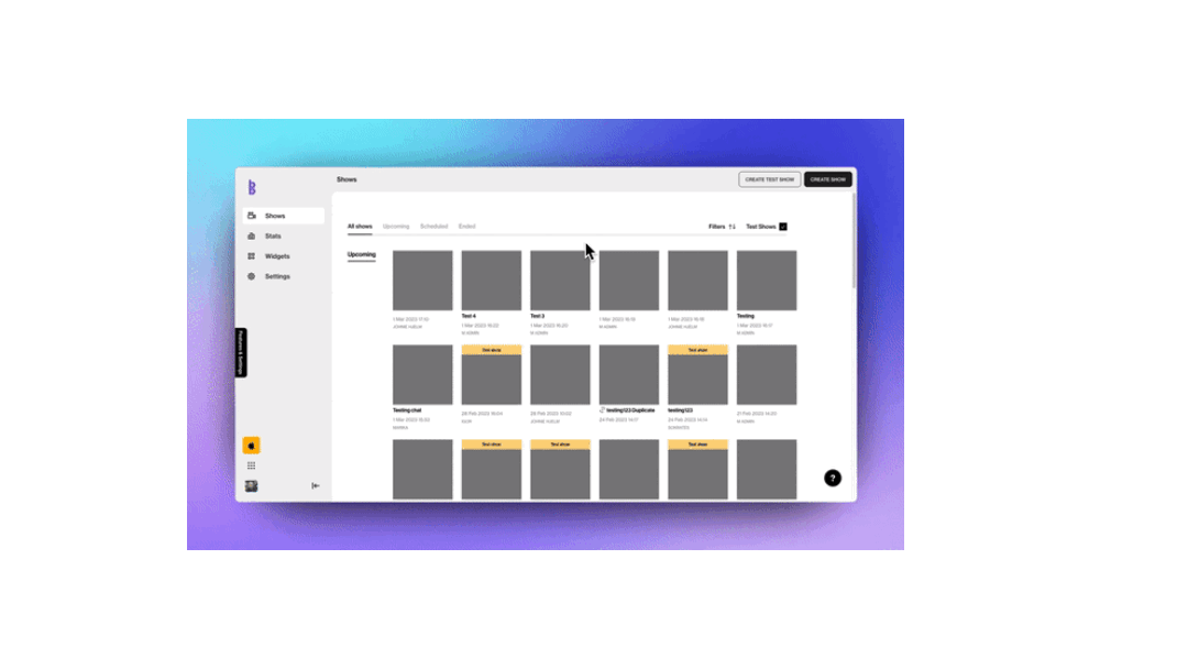 Bambuser — Add and remove products from a show